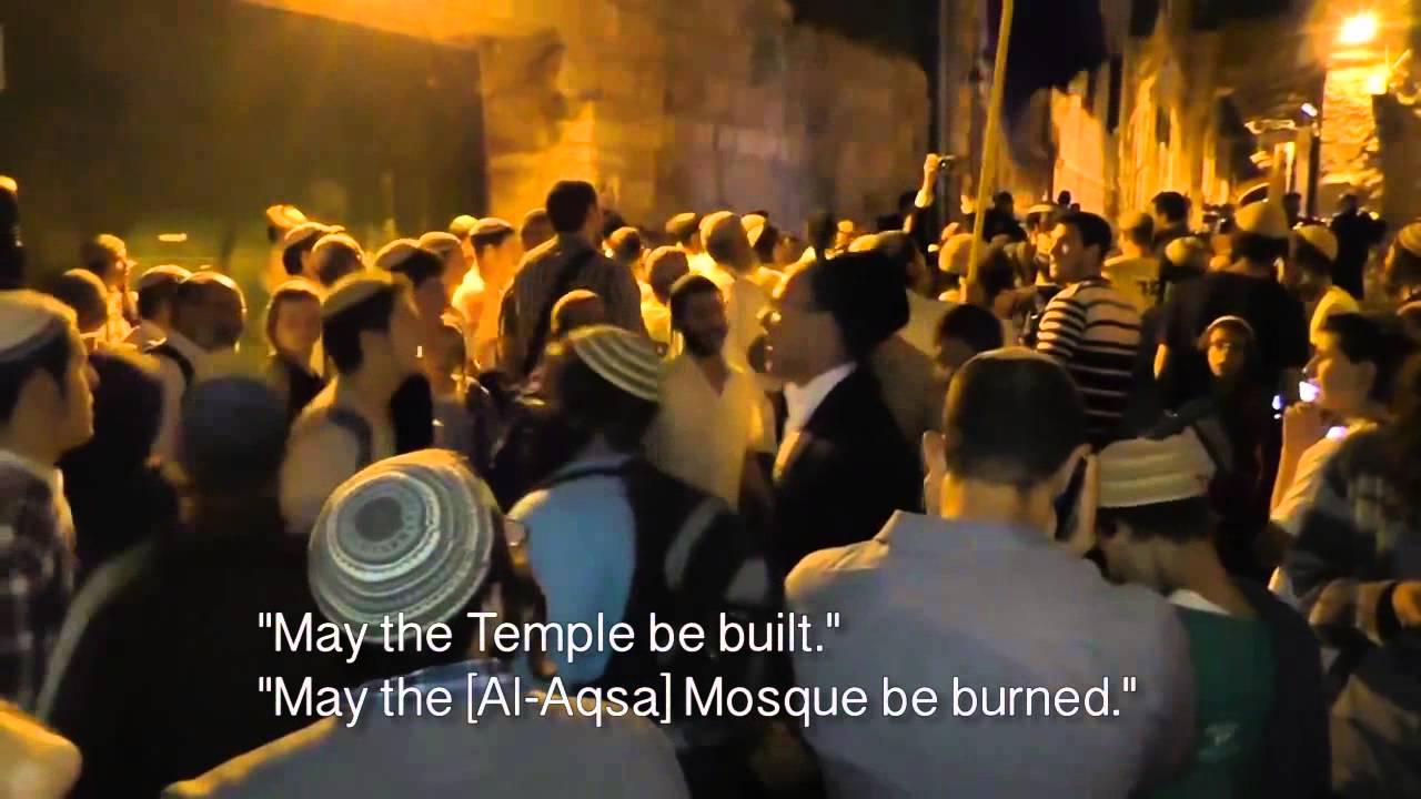 Temple Movement March in Old City of East Jerusalem - YouTube