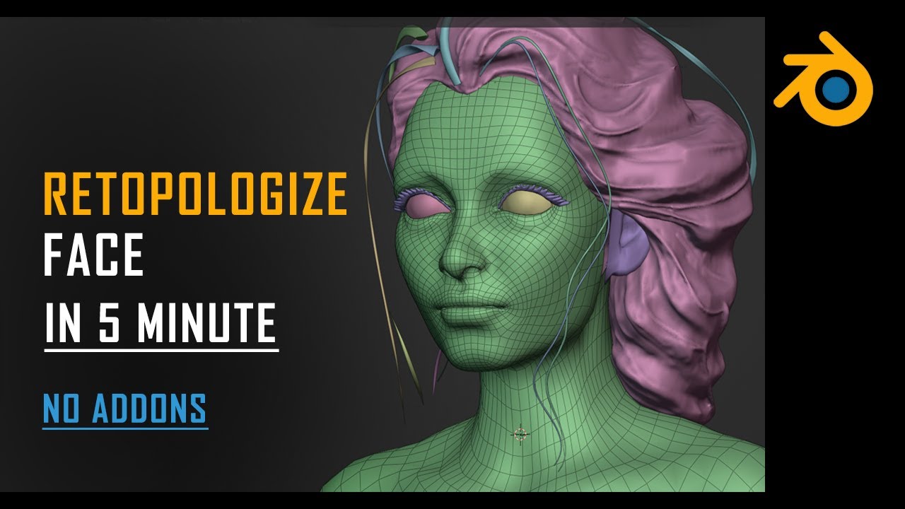 Retopology FACE in Blender in Less Than 5 Minutes - YouTube