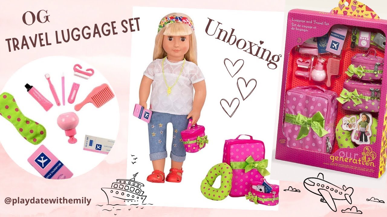 ️ Doll TRAVEL Luggage Set Unboxing 🧳 🏕️ - YouTube