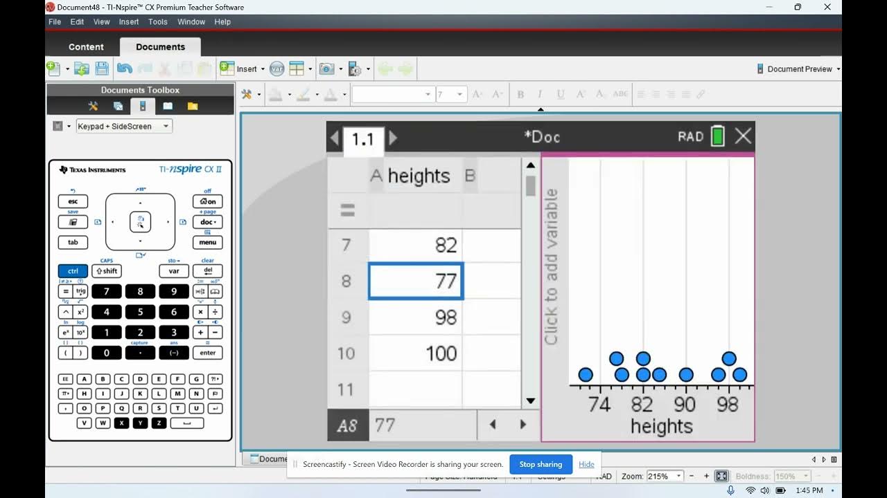 Histograms on the TI NSpire - YouTube
