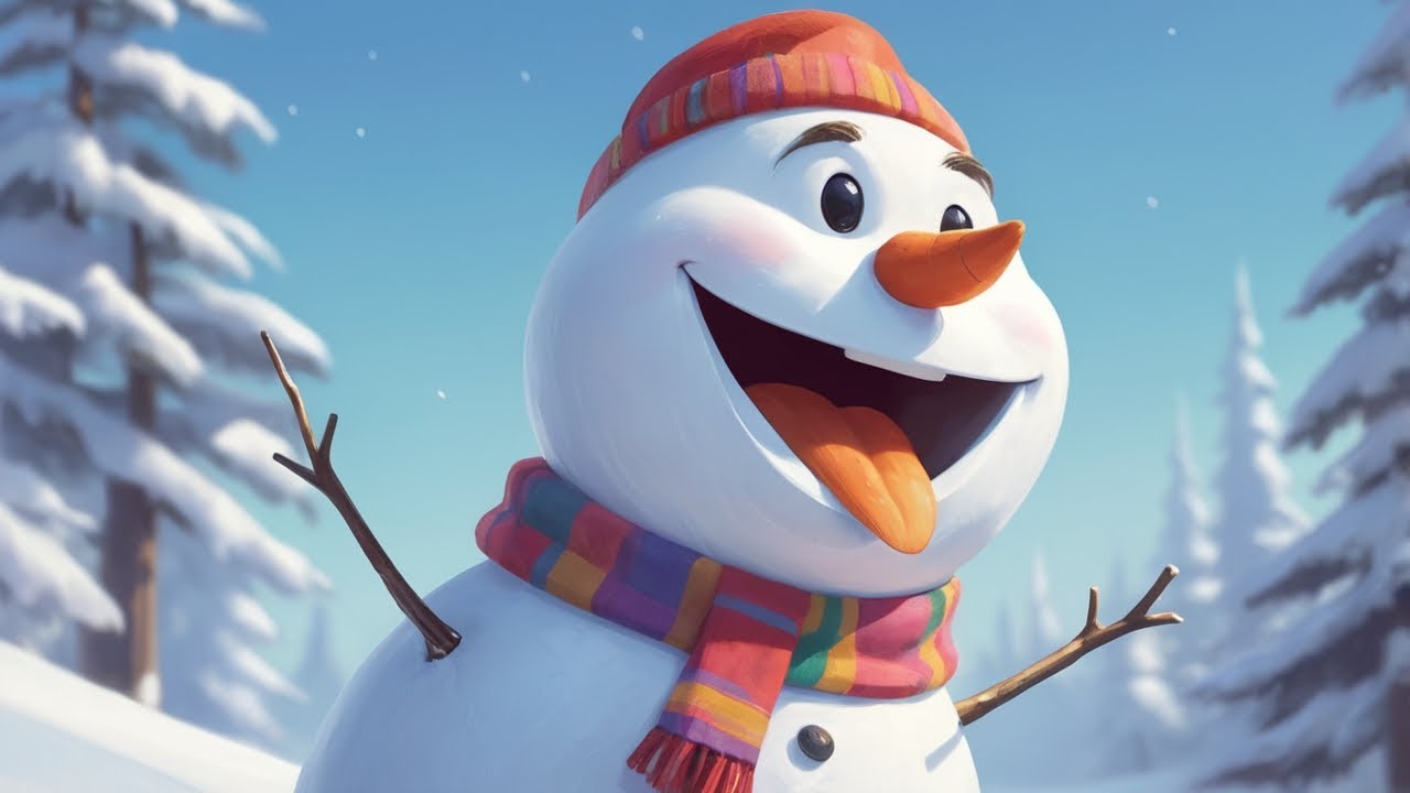 Snow Man Rhyme Song | Popular Nursery Rhyme & Lyrics for Kids ...