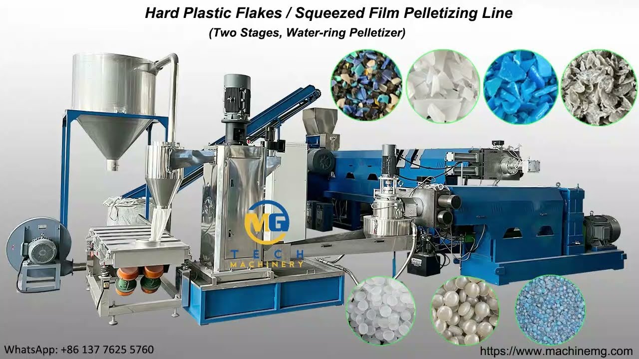 Amazing water ring pelletizer double stage PE PP flakes plastic ...