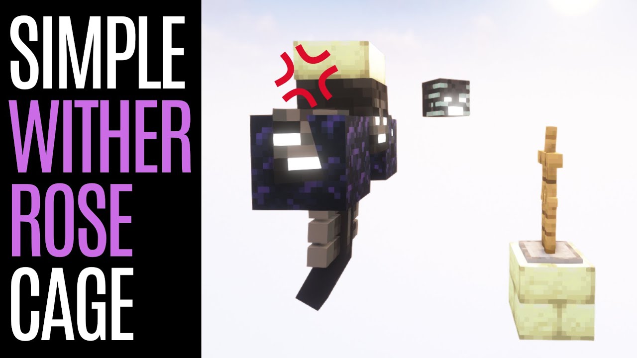 Simplest Wither Rose Wither Cage | Minecraft | Java 1.16+ - YouTube