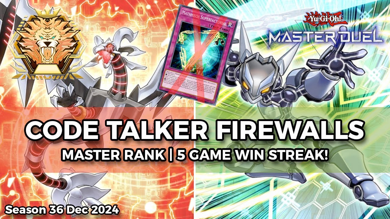 Code Talker Firewalls Deck (Diamond-Master) Season 36 - Yu-Gi-Oh! Master Duel - YouTube