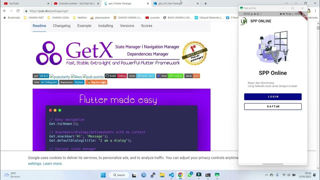 Laravel API dan Flutter #15 Tentang Get CLI Getx - YouTube