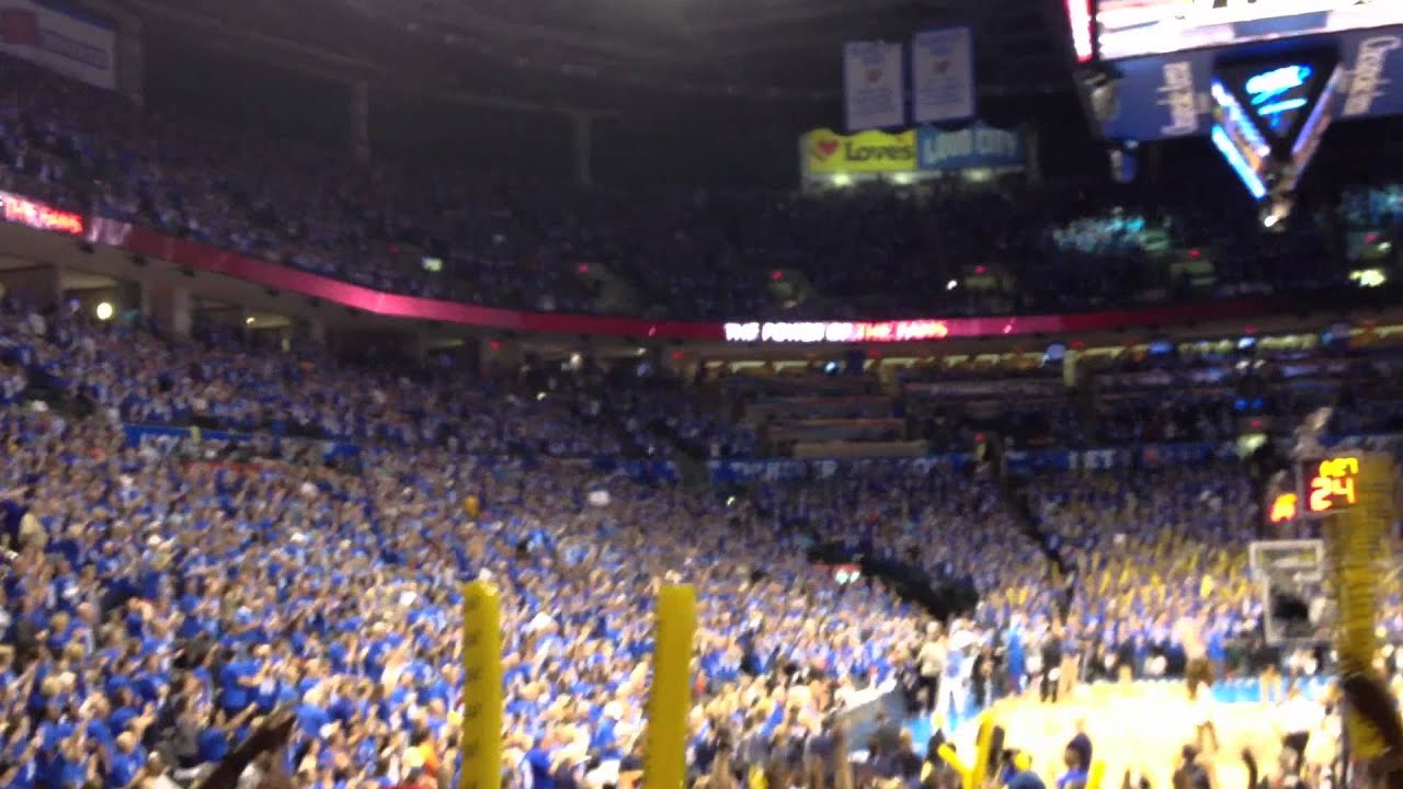 OKC Thunder vs. Mavs Game 1 Crowd - YouTube
