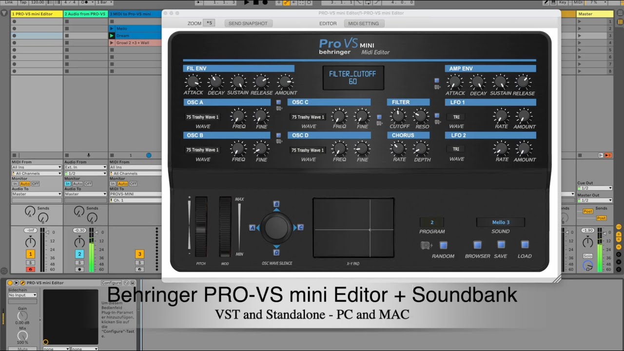 Behringer PRO-VS mini Editor and Soundbank as VST and Standalone ...