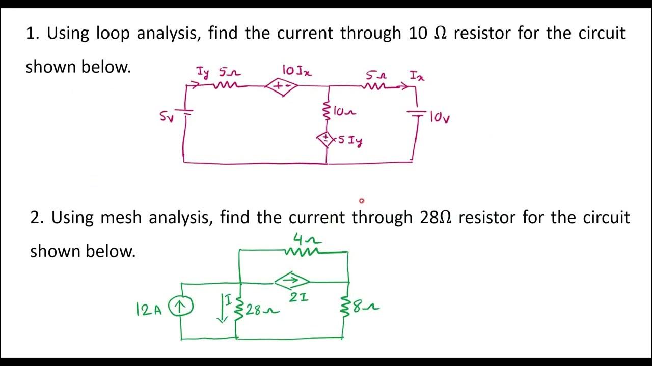 Determining currents using Loop analysis - YouTube
