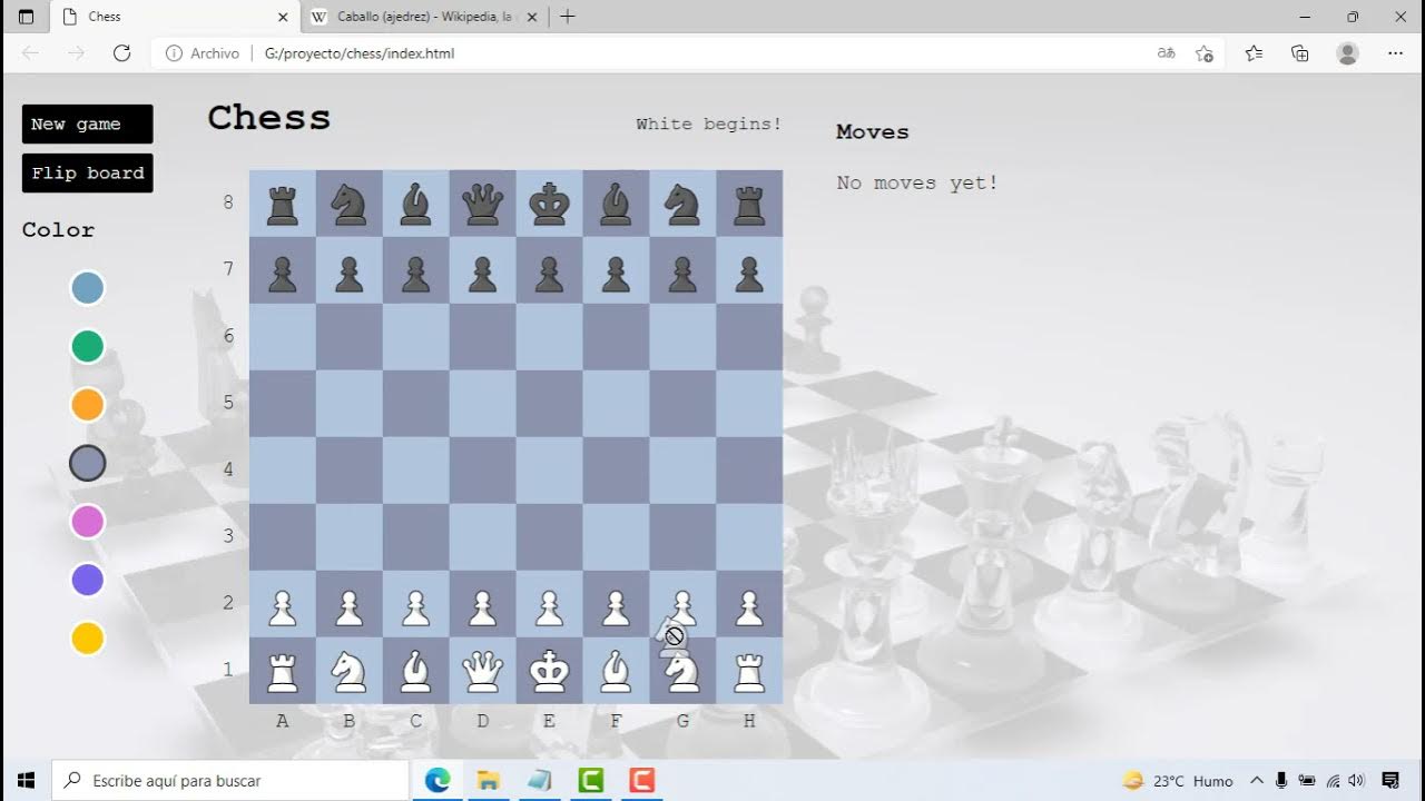 Ajedrez en HTML, CSS y JavaScript - Demo 5 (Chess) - YouTube