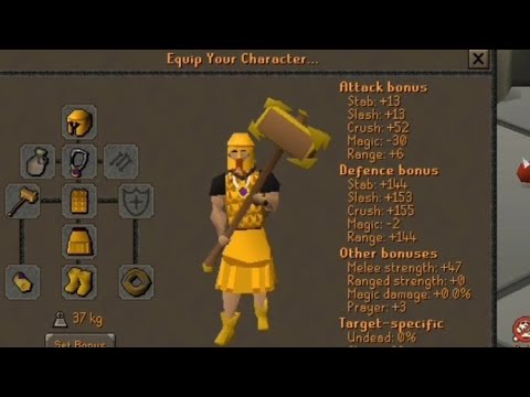 OSRS Low level defence tank pure showcase (gadderhammer, cb lvl 23 ...