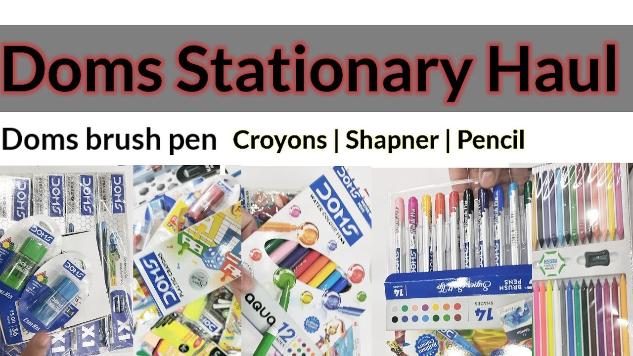 Doms Stationary haul | Stationary items detail | stationary for kids ...