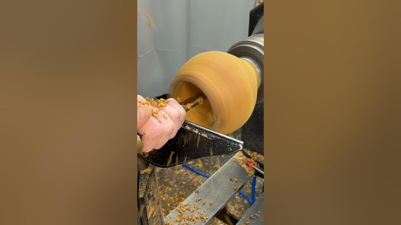 Woodturning- osage orange vessel - YouTube