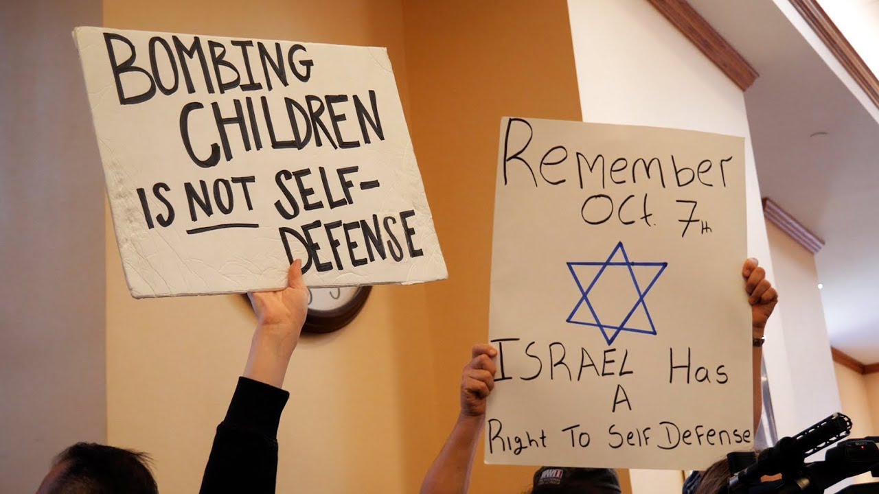 Pro-Palestine, pro-Israel protests take place simultaneously in ...