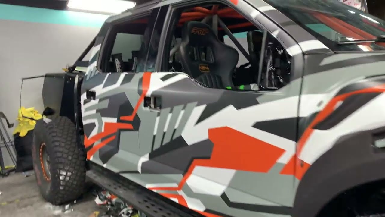 Ford Raptor Vinyl Wrap: Part 2 - YouTube
