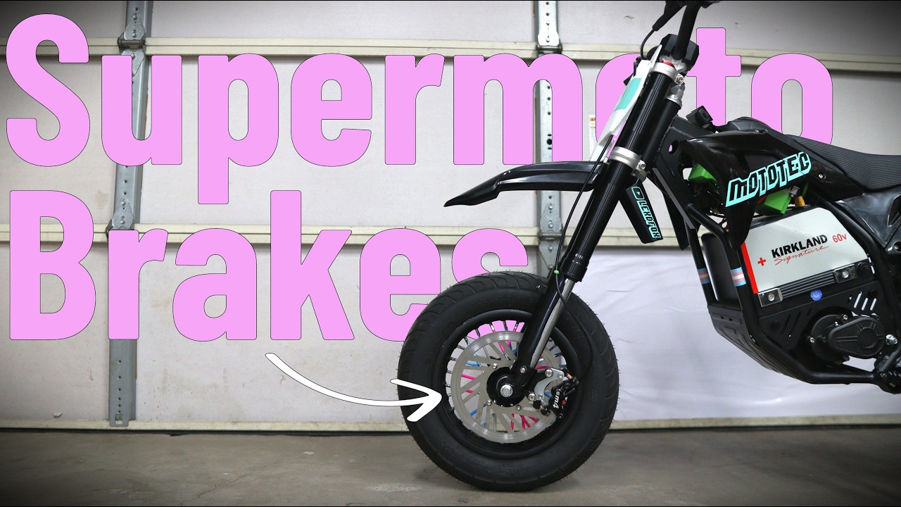 I Made My Own Supermoto Big Brake Kit for the Mototec 60v! - YouTube