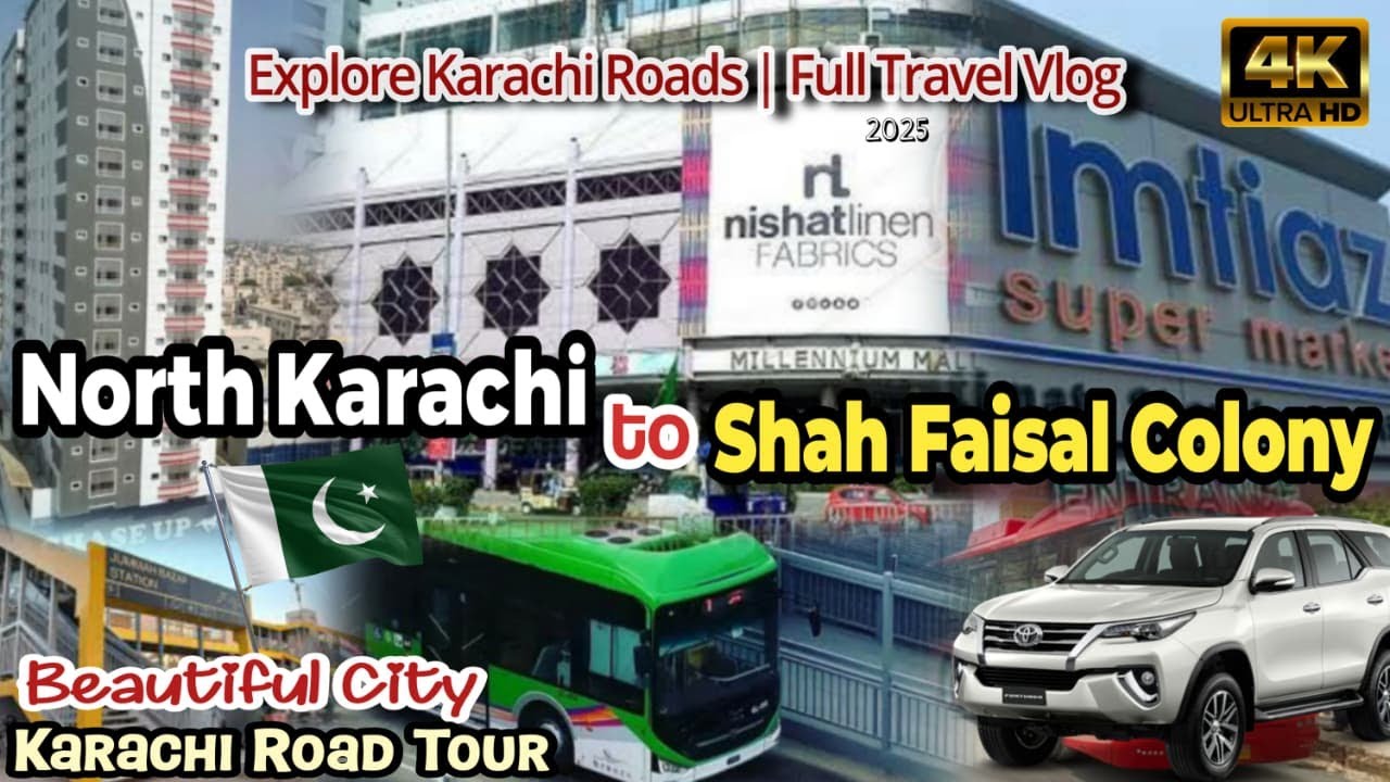 Karachi Morning Road Trip 2025 | North Karachi to Shah Faisal Colony ...