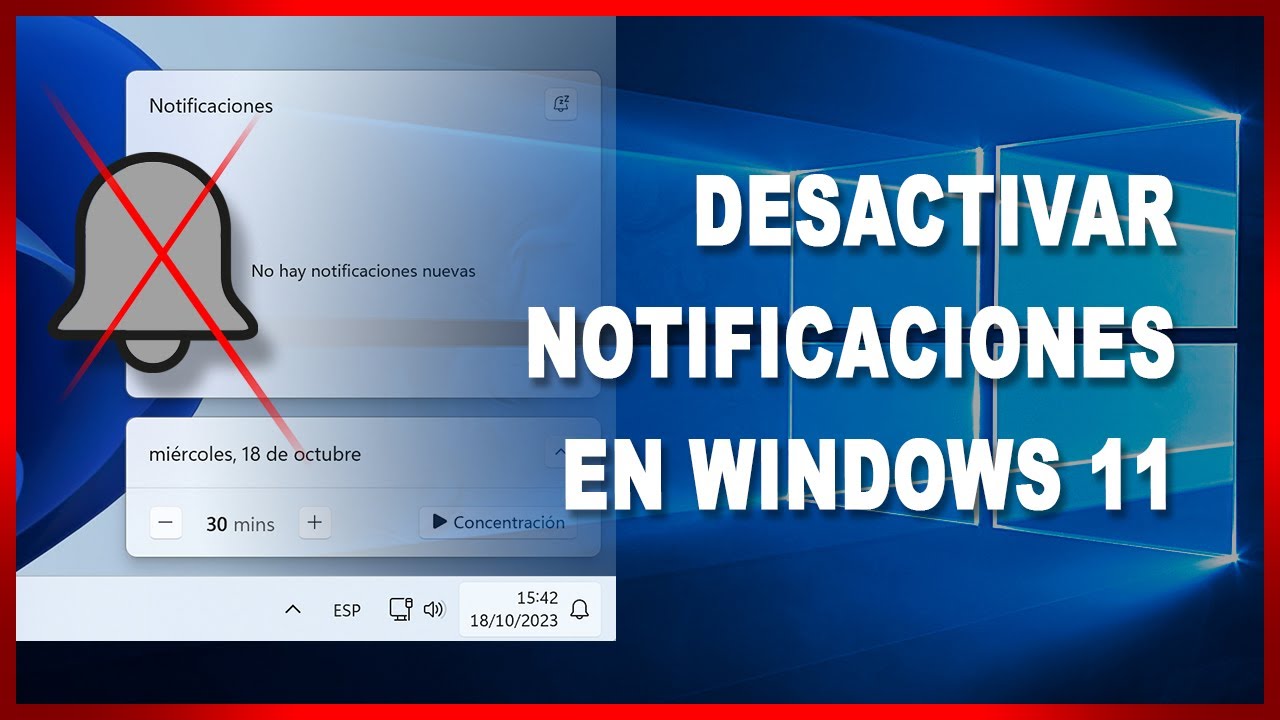 Desactivar el "Centro de Notificaciones" en Windows 11 - YouTube