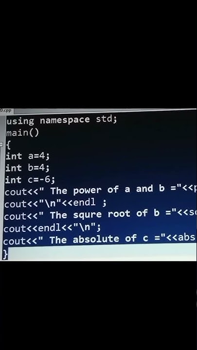 #coding #simple programe of c++ #types of overloading pow, sqrt and abs ...