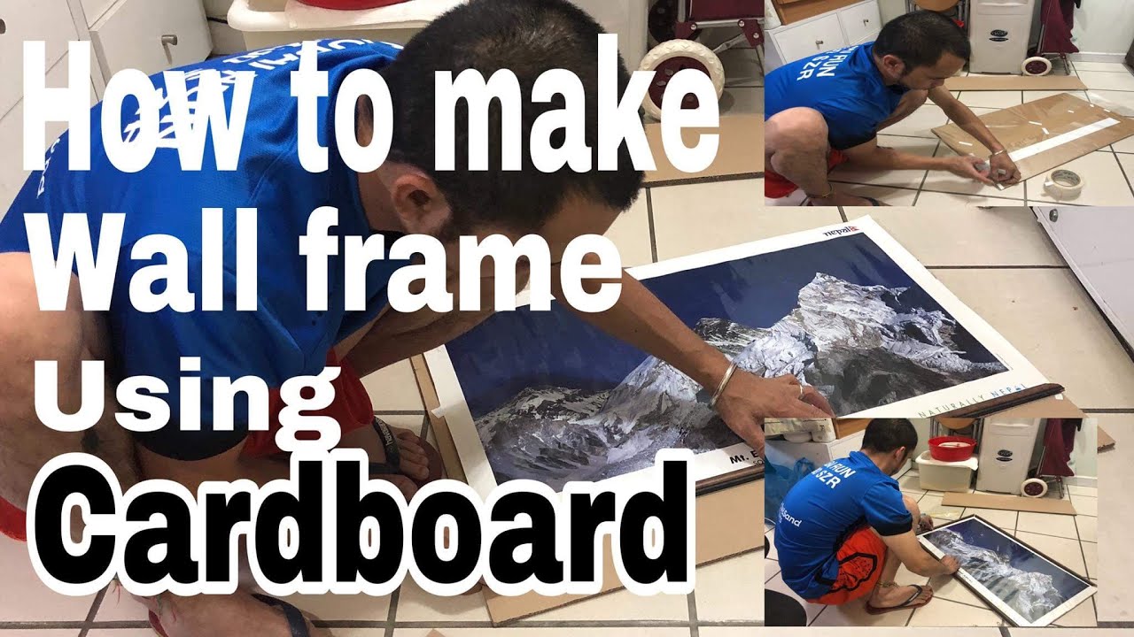 HOW TO MAKE WALL FRAME MADE BY CARDBOARD - YouTube