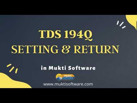 Setting Up TDS 194Q and Make TDS Return | Step-by-Step Guide - YouTube