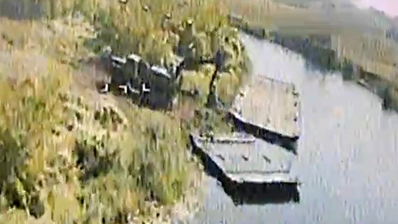 Ukrainian forces destroy a Russian pontoon bridge in the Kursk region ...