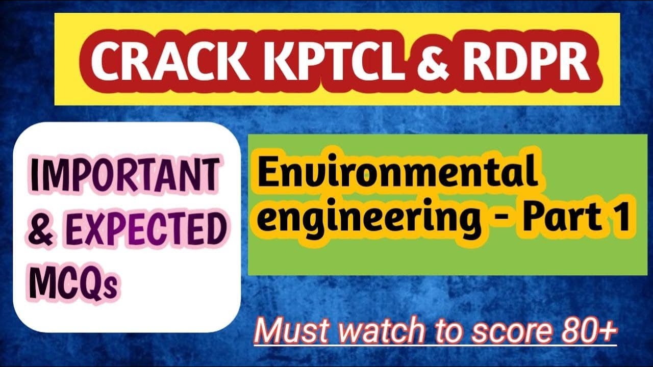 KPTCL AE JE |RWS/RECRUITMENT KARNATAKA| 2022| IMPORTANT QUESTIONS ...