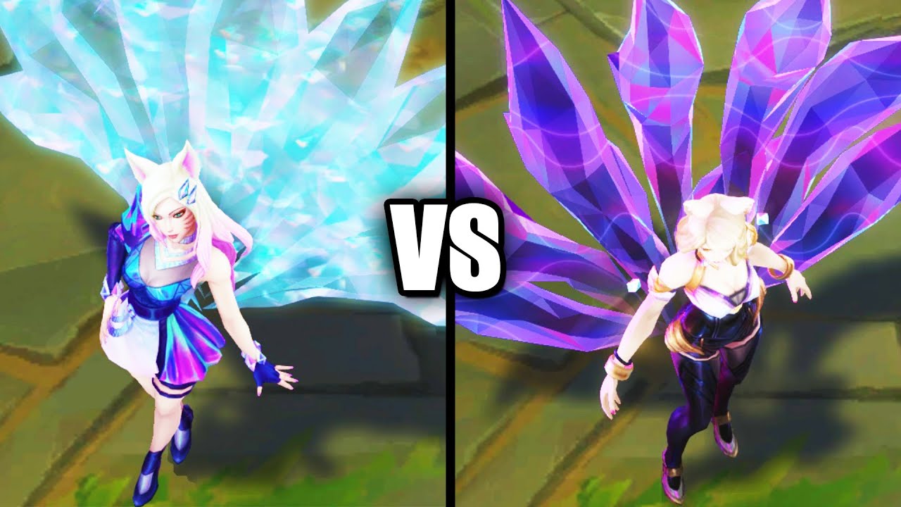 KDA ALL OUT Ahri Vs KDA Ahri Epic Skins Comparison League Of Legends