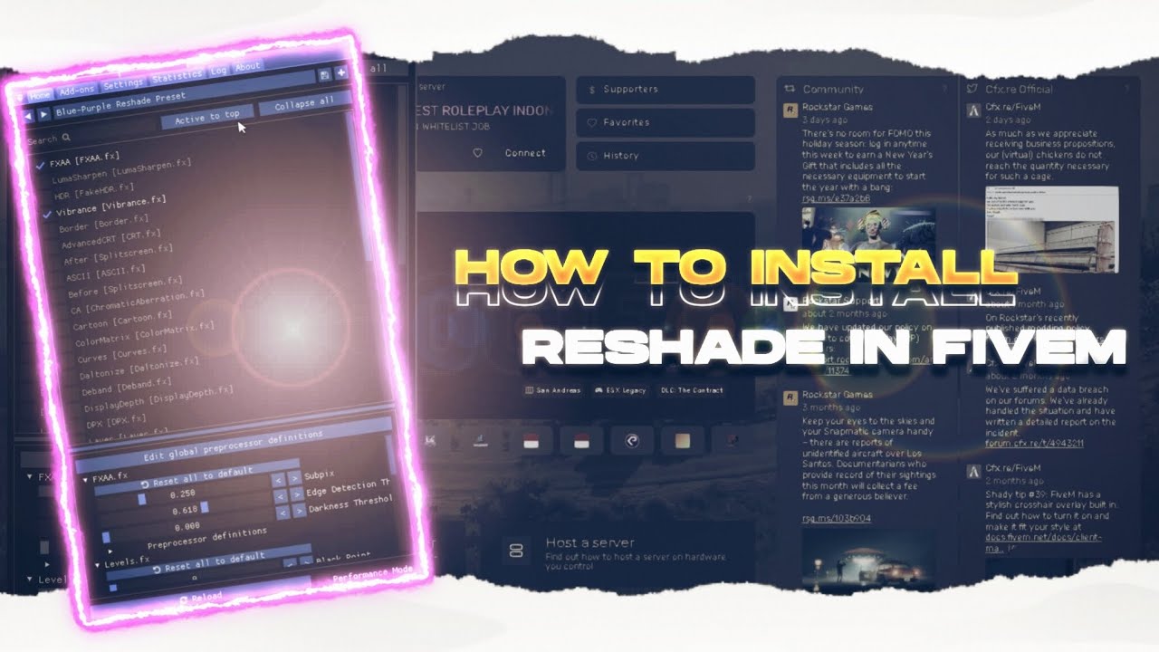 CARA MENGINSTALL RESHADE FIVEM !! - YouTube