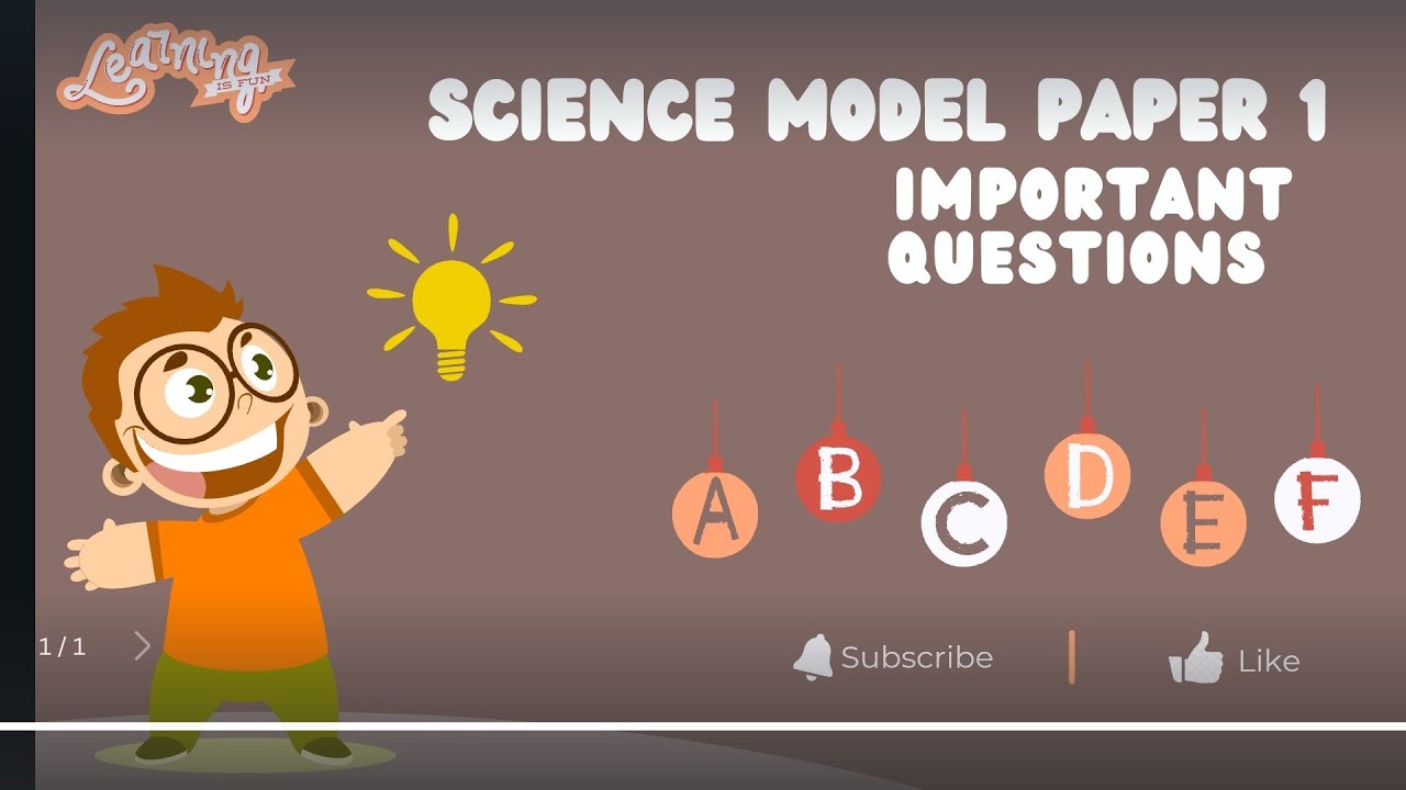 Solution Of Science Model Paper 1 Class 10 (Revision) session 2 - YouTube