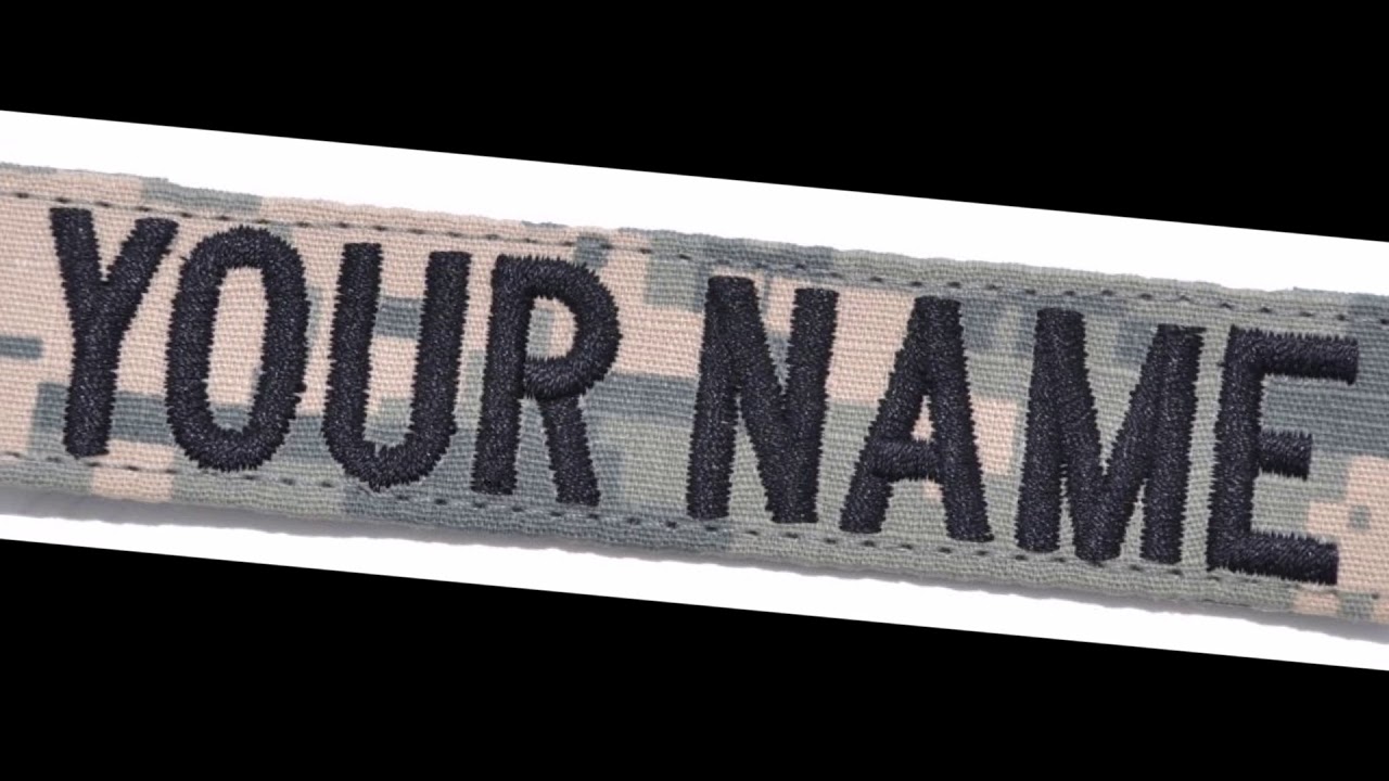 Custom ACU / UCP Name Tape with Hook Fastener - YouTube