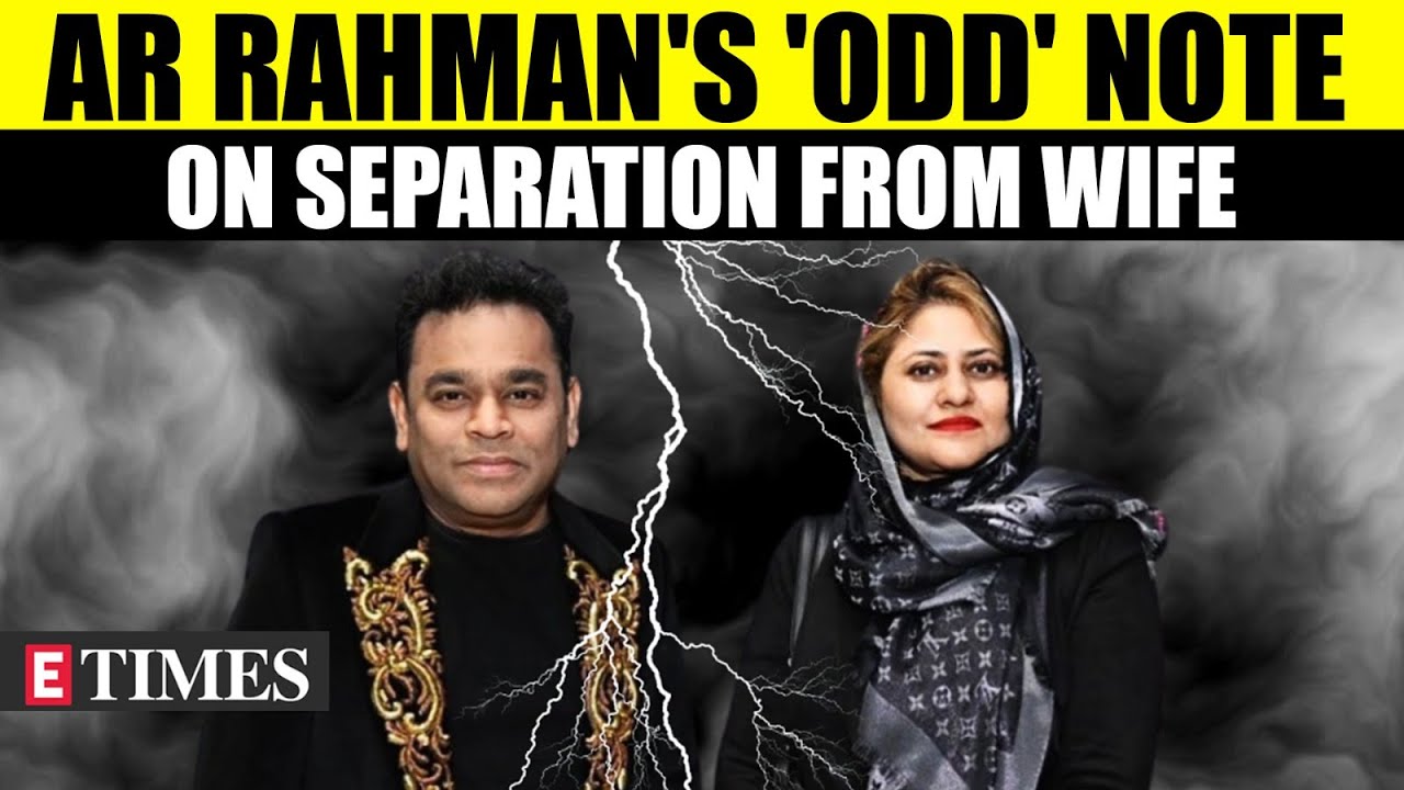 AR Rahman's First Statement On Separation From Wife; Internet Spots ...