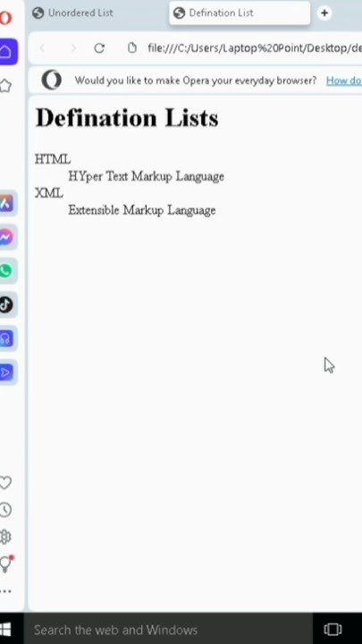 How to add definition list #html academy #windows #freefire#html # ...