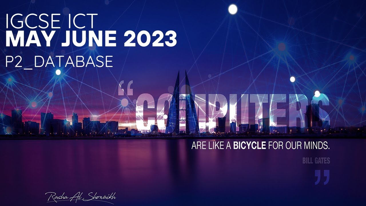 IGCSE ICT May June 2023_P2_Database - YouTube