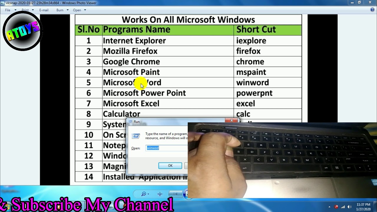 How to use Windows Short Cut - YouTube