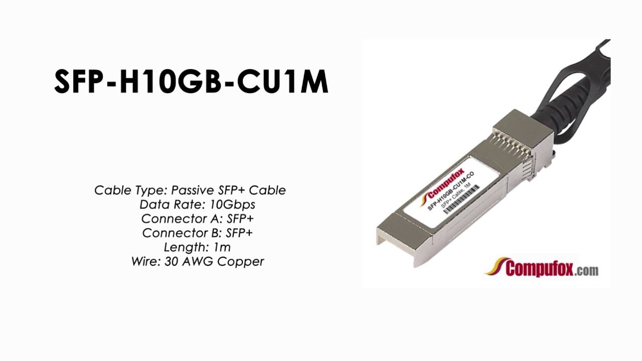 SFP-H10GB-CU1M | Cisco Compatible SFP+ 10Gb Direct Attach Passive ...