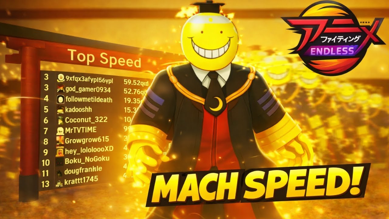 Grinding the SPEED Leaderboard as Koro-Sensei!! | Anime Fighting ...