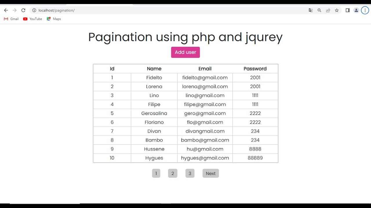 How To Make Pagination Using Php And Jquery Youtube 7728
