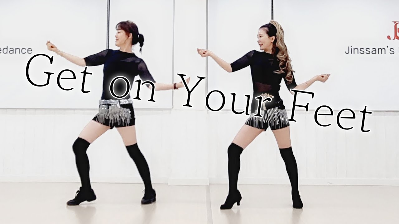 [진쌤라인댄스] Get on Your Feet / Improver 대전라인댄스 - YouTube