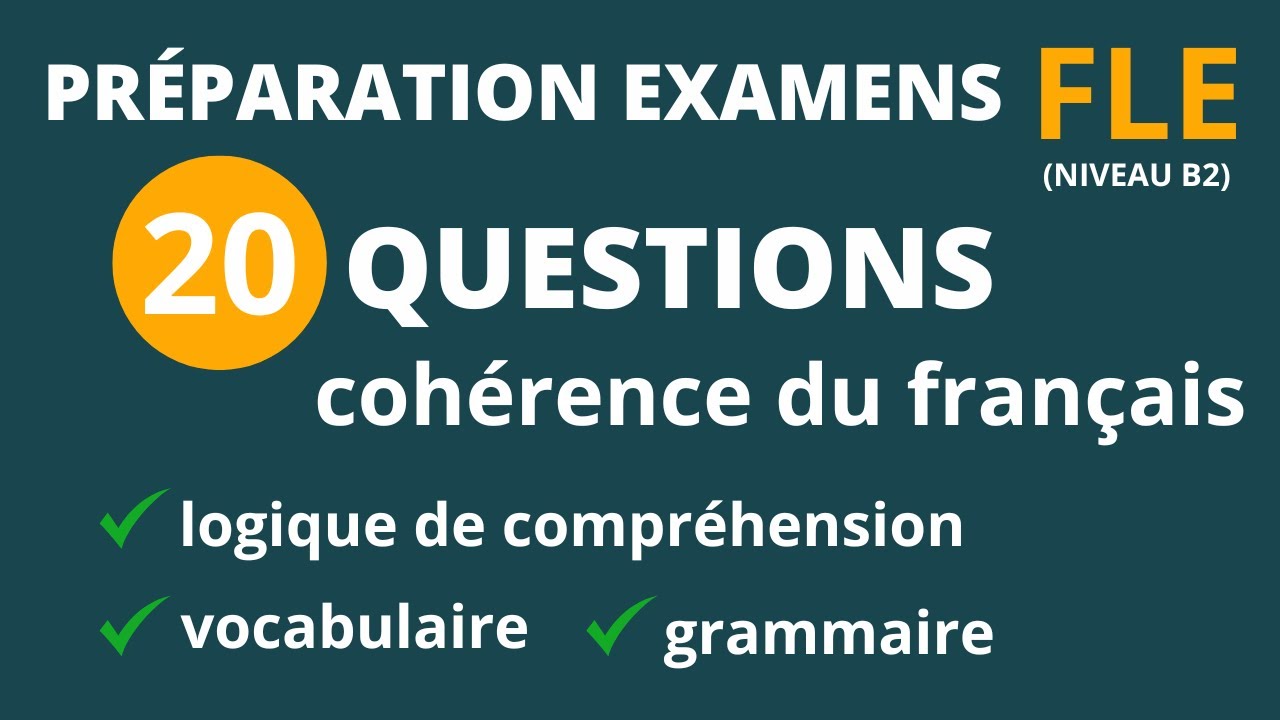 Préparation examens FLE : logique de compréhension, grammaire ...