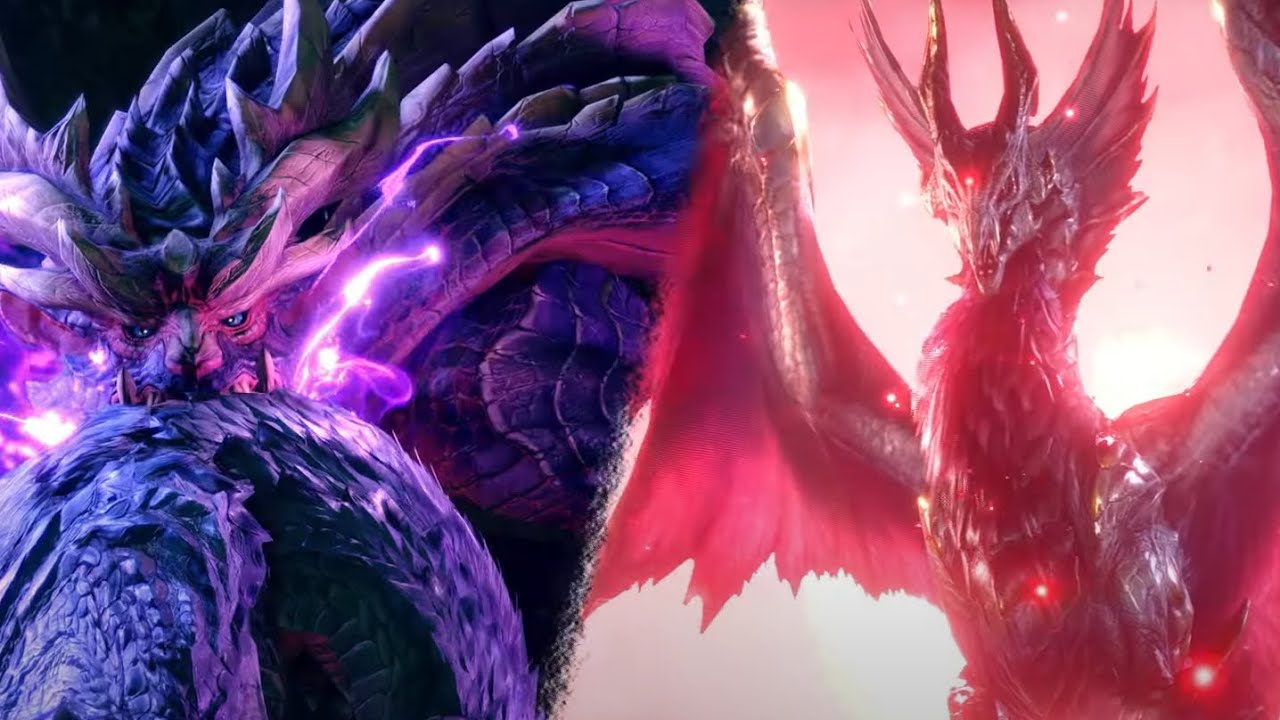 Monster Hunter Rise Sunbreak | Velkhana & Risen Crimson Glow Valstrax ...