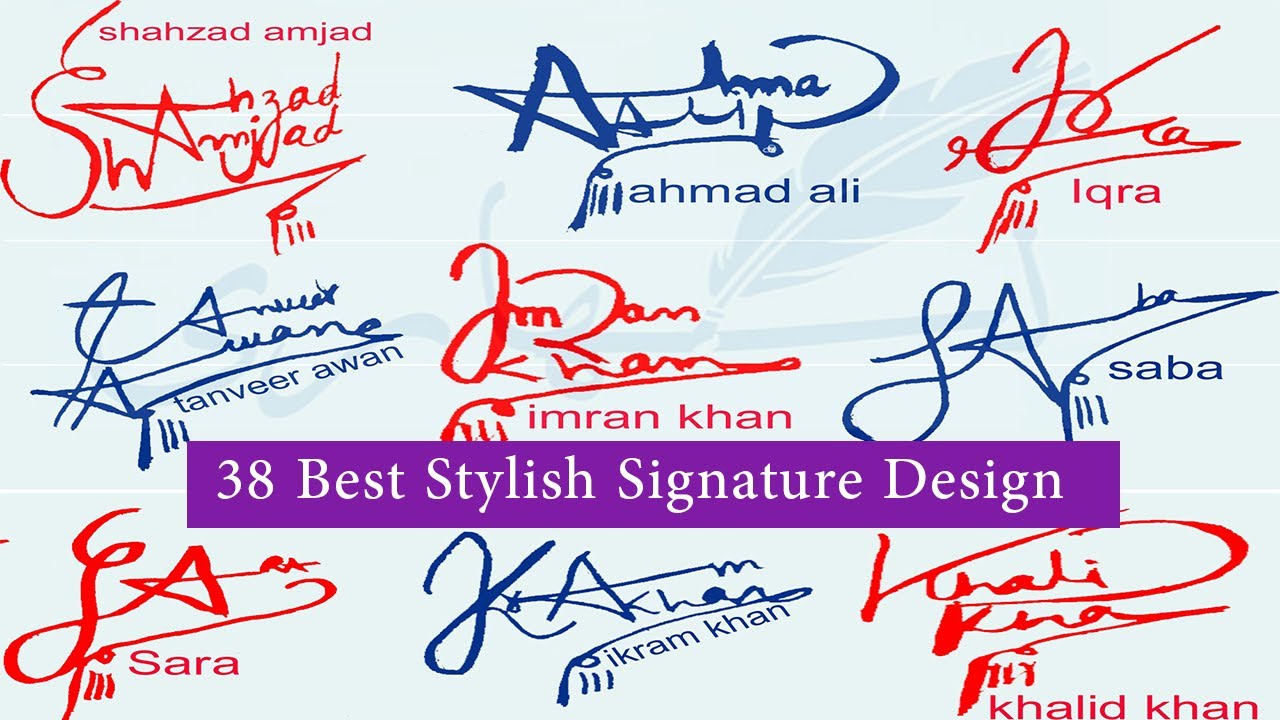 38 Best Stylish Signature Design - Series 4 | Handwritten Signature ...