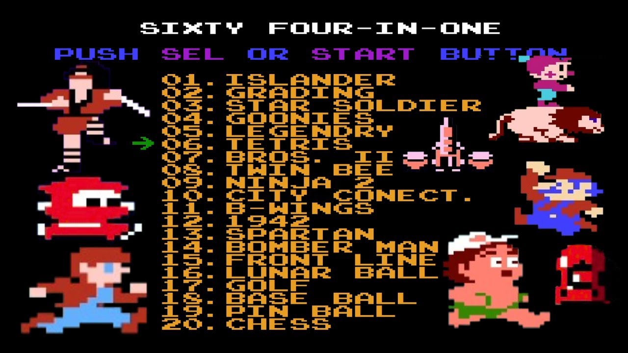 NES 64 in 1 Gameplay : Top Games You Must Try! - YouTube