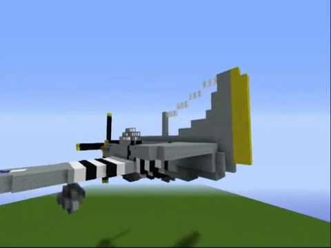 CREACIONES MINECRAFT - 5:1 P-51 Mustang - YouTube