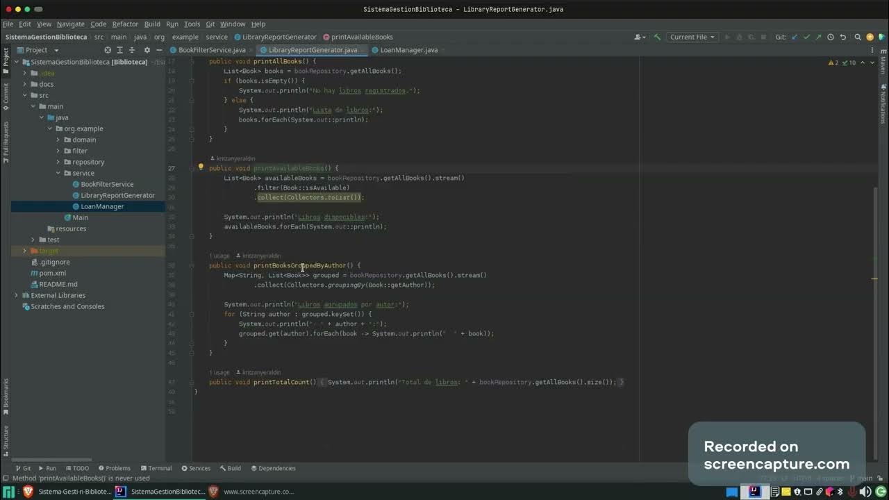 Sistema de Gestión de Biblioteca en Java - YouTube