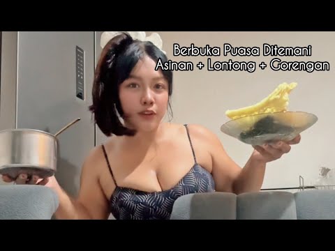 Jeje Merida Buka Puasa Sama Asinan, Lontong, dan Gorengan.