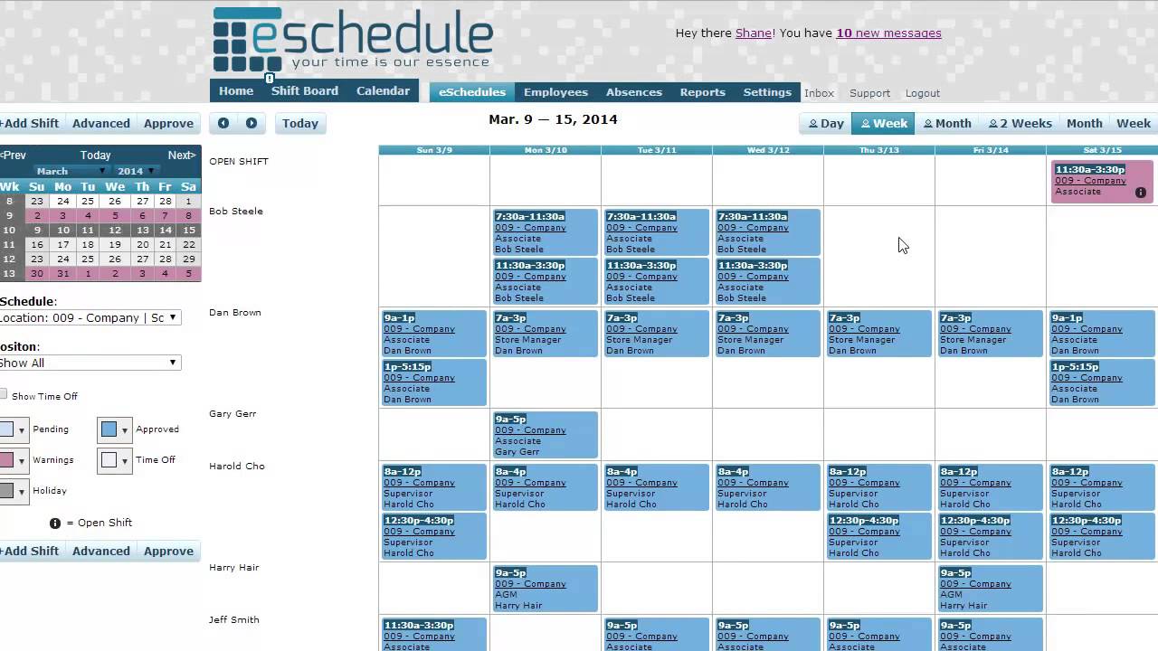 eSchedule Tutorial - Approving Employee Schedules - YouTube