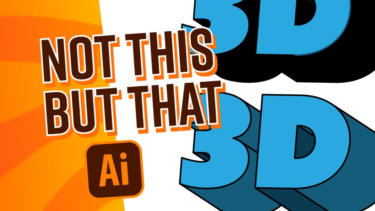 How To Outline A 3D Object In Illustrator - YouTube