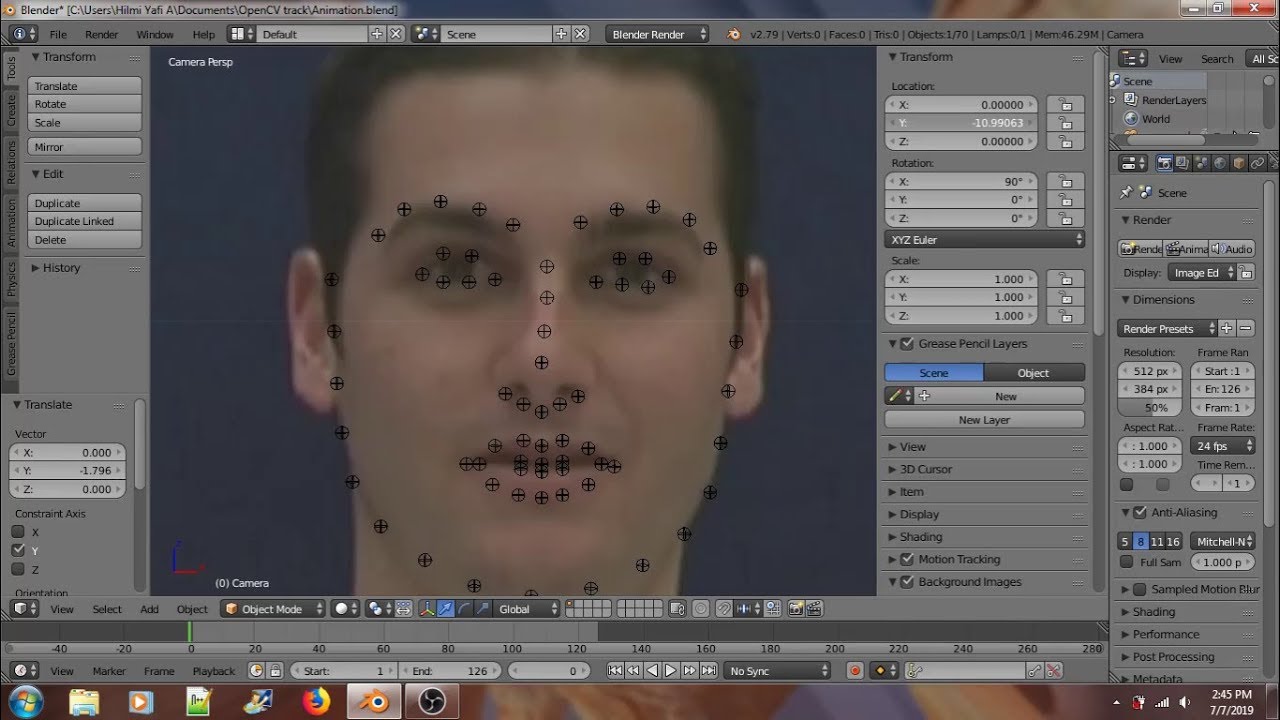 Blender Free Facial Motion Capture Without Marker Youtube
