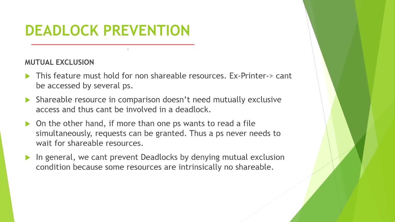 3.3 DEADLOCK PREVENTION IN OS #os #operatingsystem - YouTube