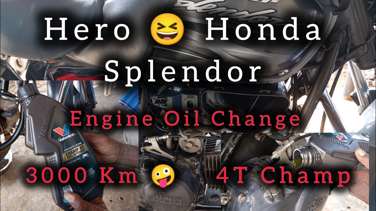 Hero Honda Super Splendor Engine Oil Change // Oil Leakage Problem ...